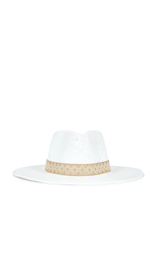 NIKKI BEACH Camryn Fedora Hat - White