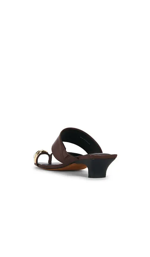 Vince Leather Sandals With Gold-tone Detail