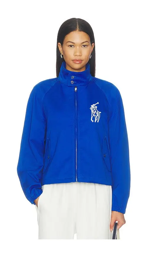 Polo Ralph Lauren Heritage Twill Windbreaker Jacket In Blue
