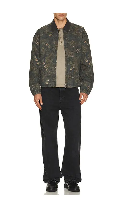 THISISNEVERTHAT Denim Blouson Jacket In Green