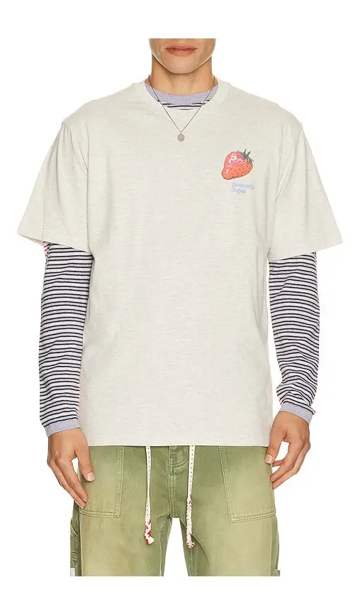 THISISNEVERTHAT Strawberry Tee In Light Grey