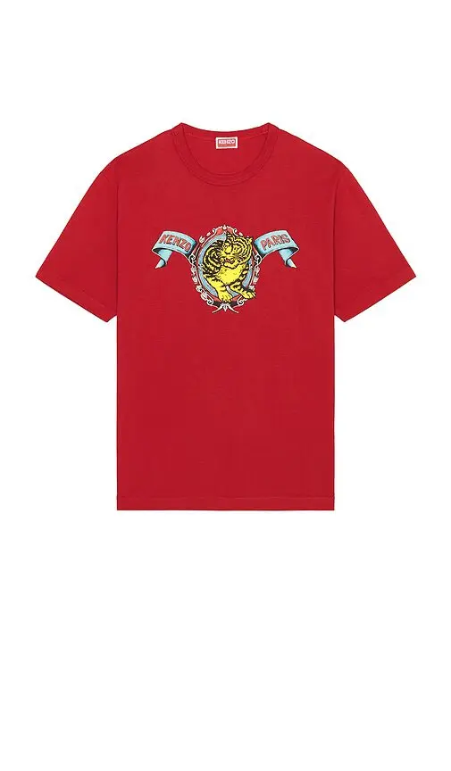 Kenzo Jumping Tiger Classic T-shirt In Red