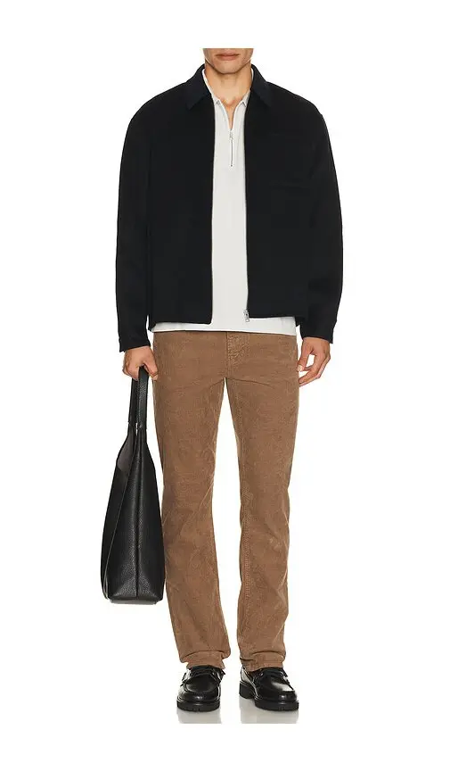 FRAME Double Face Zip Shirt Jacket In Blue