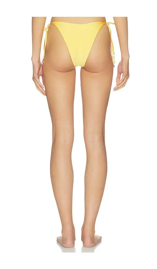 RUNAWAY THE LABEL Tiago Tie Side Bikini Bottom In Yellow