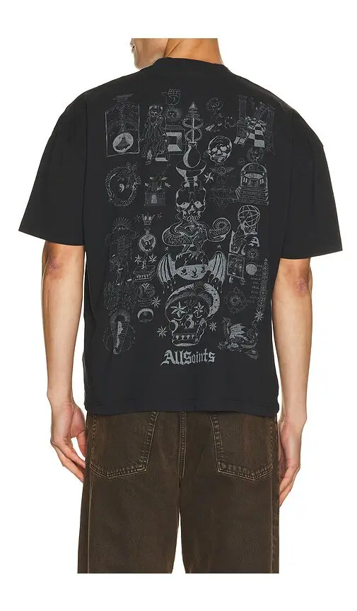 ALLSAINTS Ignis Short Sleeve Tee In Black - Washed Black