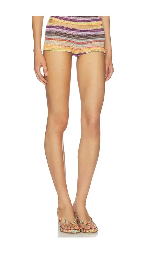 JADED LONDON Cata Stripe Mini Shorts