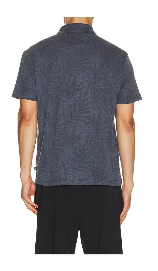 VINTAGE SUMMER Performance Pique Polo In Blue