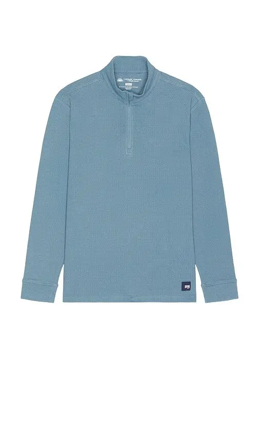 VINTAGE SUMMER Performance Diamond Tech Quarter Zip In Blue