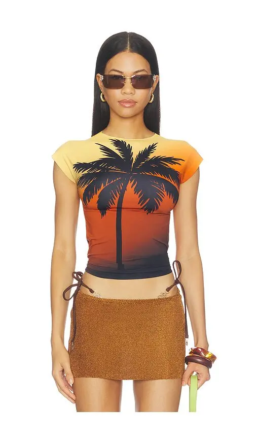 1XBLUE Palm Tree T-shirt - Multi