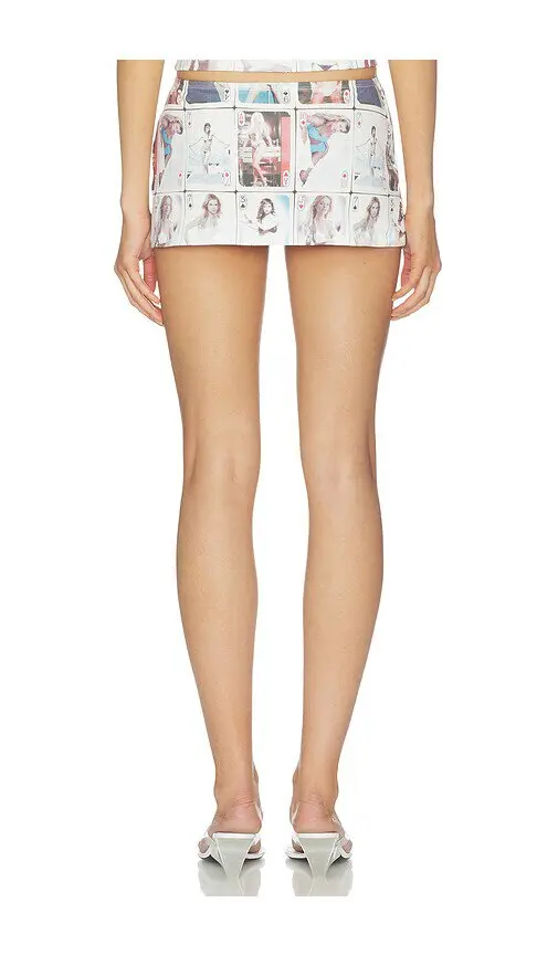 1XBLUE Playing Card Mini Skirt