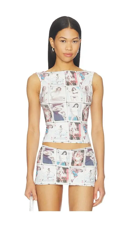 1XBLUE Playing Card Tank - Multi