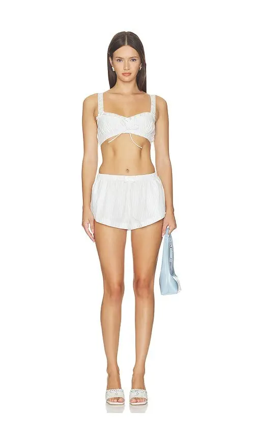 For Love & Lemons Trixie Bralette In White