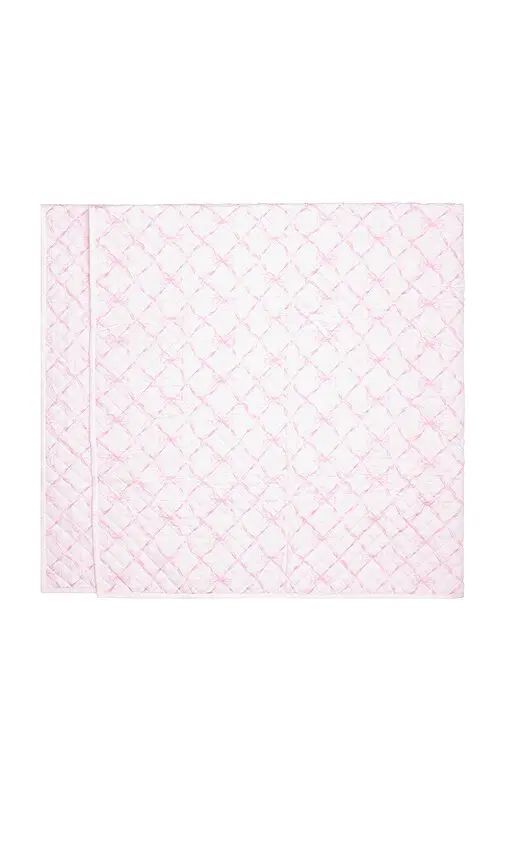 LoveShackFancy Sweetheart Quilt Throw Full/queen In Pink