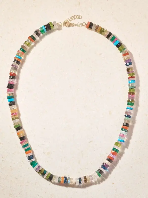 Jia Jia Rainbow 14 Karat Gold And -stone Necklace