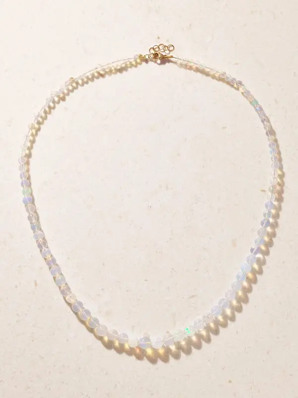 Jia Jia 14-karat Gold Opal Necklace - White