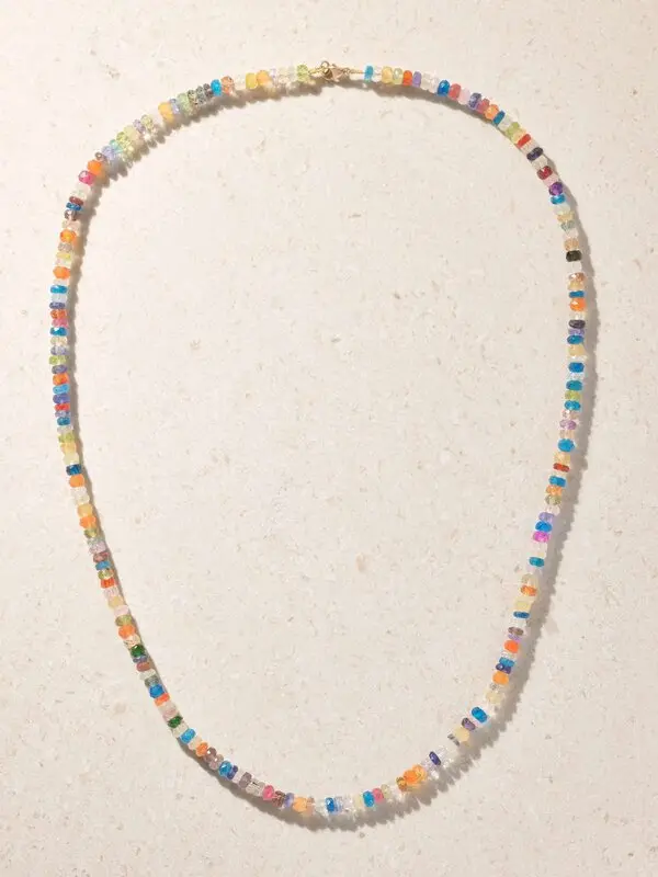 Jia Jia 14 Karat Yellow Gold Stone Necklace