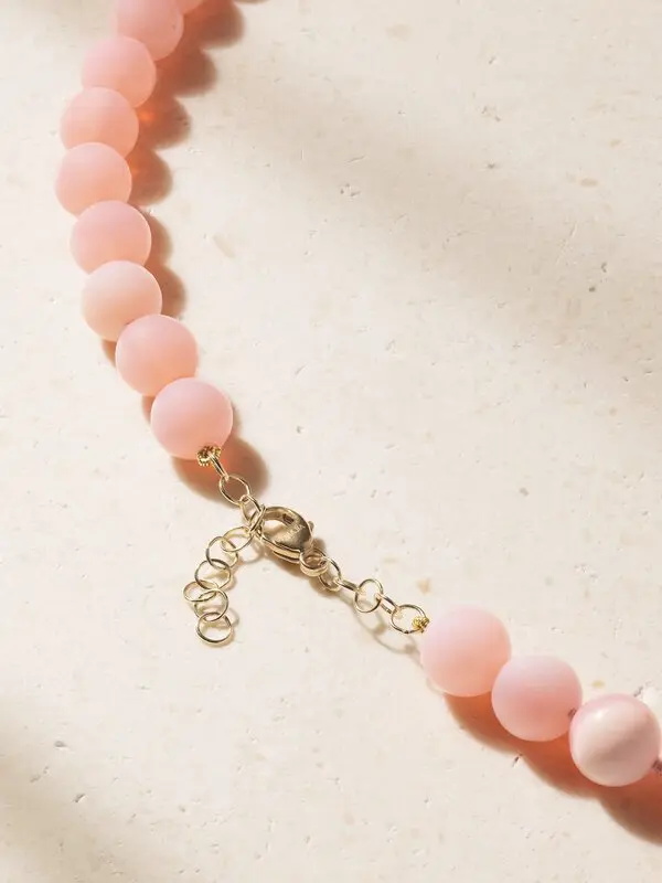 Jia Jia 14k Gold Diamond, Opal, And Smoky Quartz Beaded Necklace