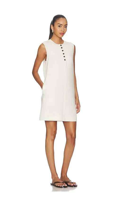 Varley Elba Tank Mini Dress In Ivory