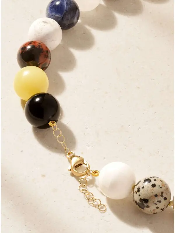 Jia Jia 14-karat Gold And Gemstone Beaded Necklace