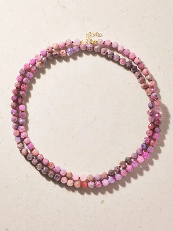 Jia Jia Double Strand Ruby Necklace - Pink