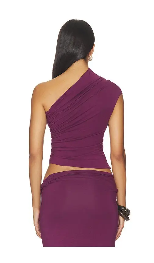 NIA Bartolo One Shoulder Top - Plum