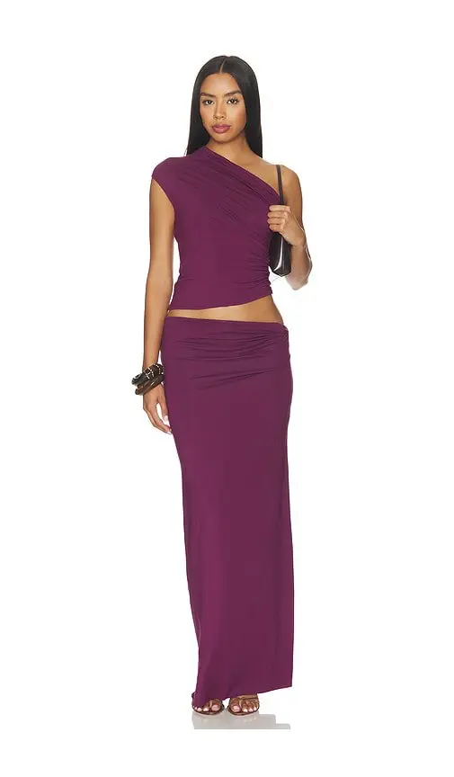 NIA Bartolo One Shoulder Top - Plum