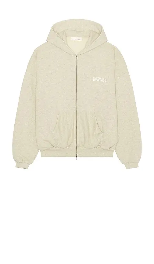 Fear Of God 90's Zip-up Hoodie - Washed Vanilla Heather