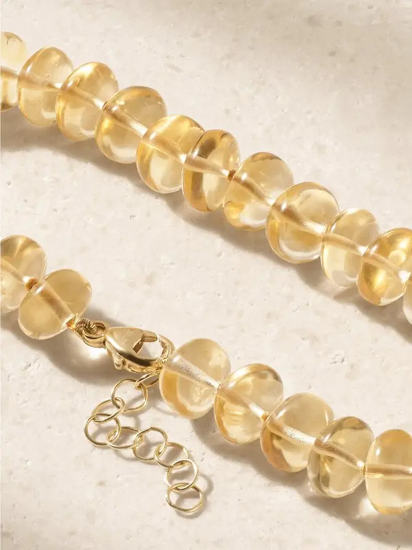 Jia Jia 14-karat Gold Citrine Beaded Bracelet