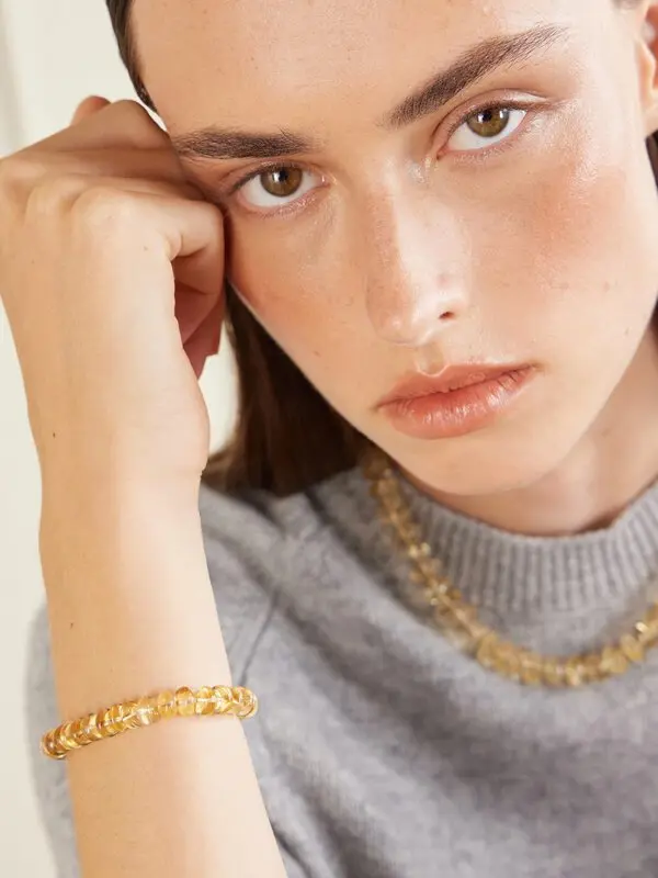 Jia Jia 14-karat Gold Citrine Beaded Bracelet