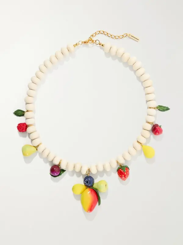 JENNIFER BEHR Fruita' Beaded Fruit Charm Necklace - Multi