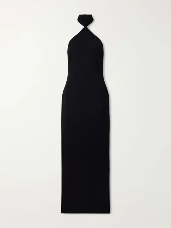 ILKYAZ OZEL Kailash Crepe Halterneck Gown