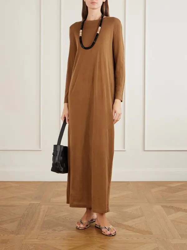 Co Cashmere Column Midi Dress