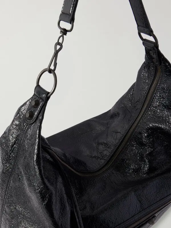 Balenciaga Le City Embellished Leather Shoulder Bag