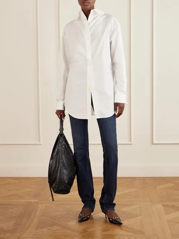Balenciaga Le City Embellished Leather Shoulder Bag
