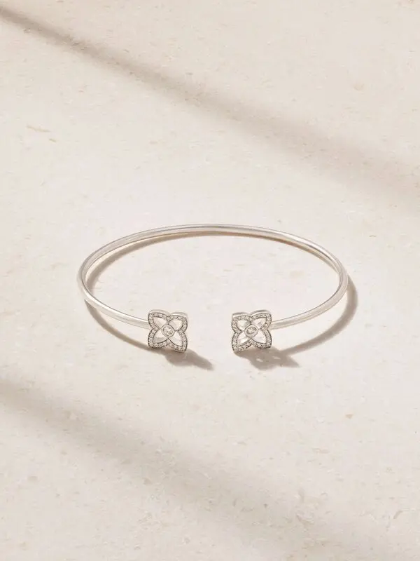 De Beers 18-karat White Diamond Bangle