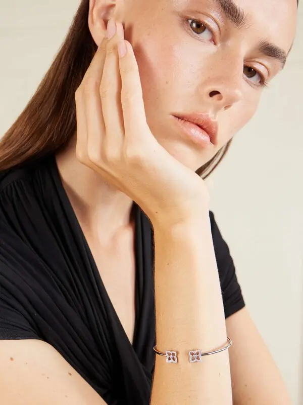De Beers 18-karat White Diamond Bangle