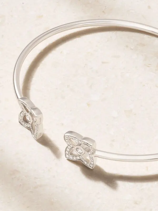 De Beers 18-karat White Diamond Bangle