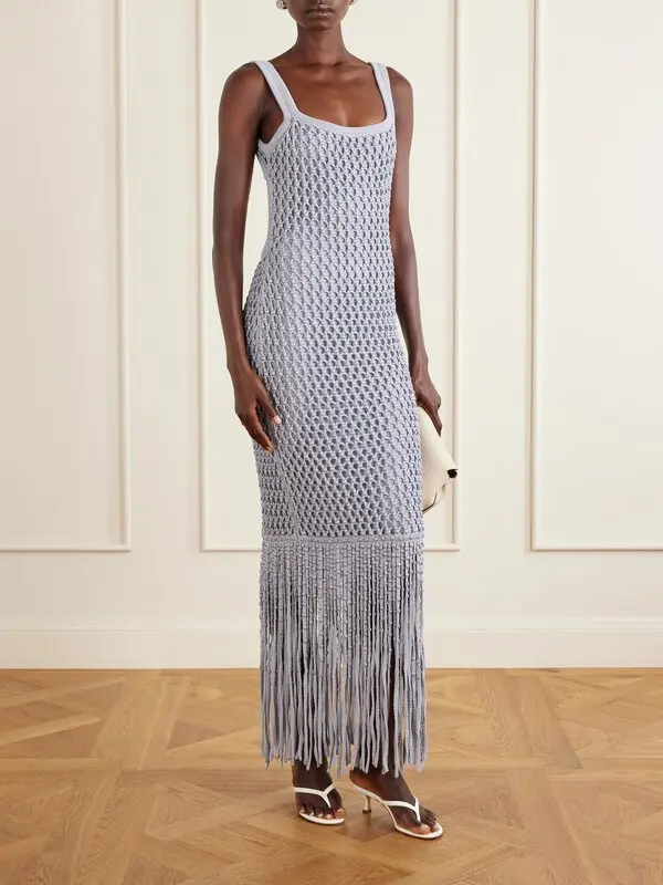 DIOTIMA Gala Bead-embellished Crocheted Maxi Dress