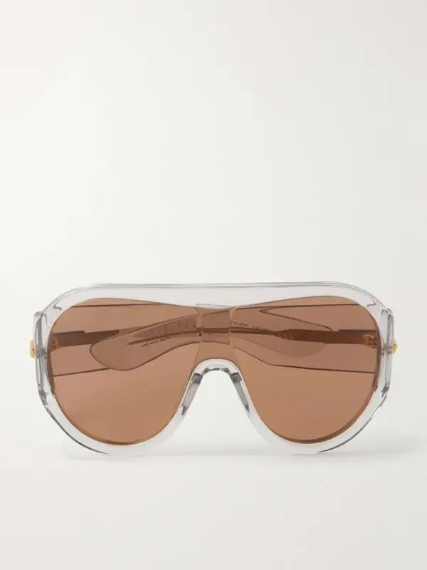 Bottega Veneta Shield Mask-frame Sunglasses - Gray