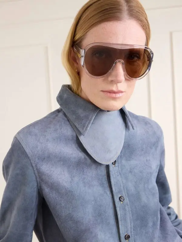 Bottega Veneta Shield Mask-frame Sunglasses