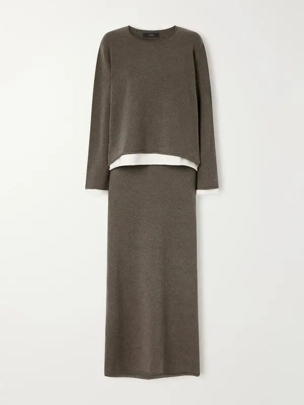 Arch4 Cashmere Sweater And Midi Skirt Set