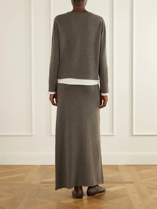 Arch4 Cashmere Sweater And Midi Skirt Set