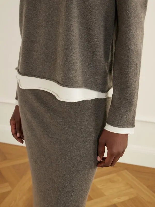Arch4 Cashmere Sweater And Midi Skirt Set