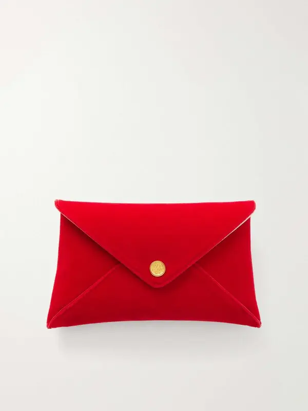 Altuzarra Envelope Velvet Clutch