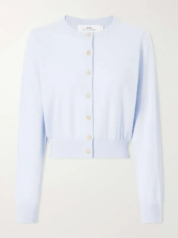 Arch4 Celestina Cashmere Cardigan - Light Blue