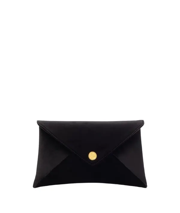 Altuzarra Envelope Velvet Clutch - Black