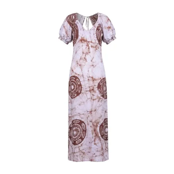 CELESTE MENDIS Perennial Blossom Dress Handmade Batik