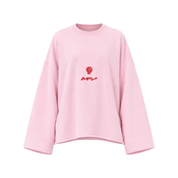 MYSIMPLICATED Oversized Crewneck Sweatshirt With Graphic Detail - Pink