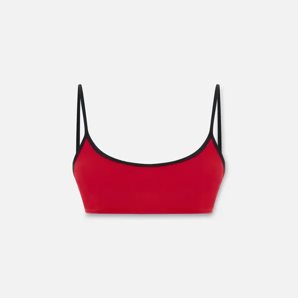 PCFG The Solar Reflections Scoope Bikini Top - Red