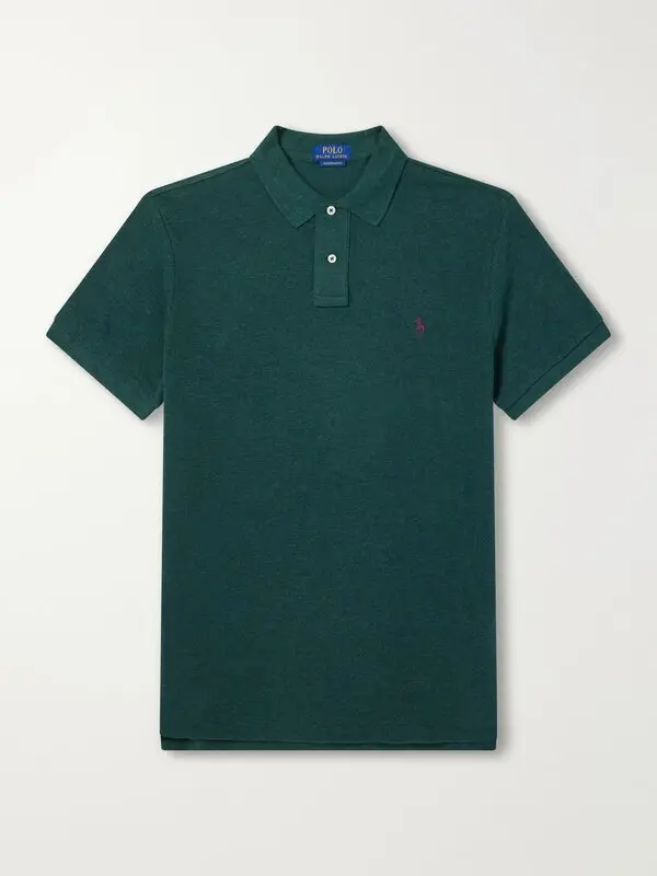 Polo Ralph Lauren Logo-embroidered Cotton-piqué Polo Shirt - Green